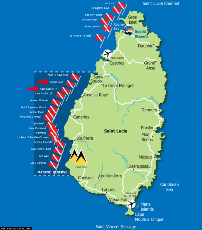 Saint Lucia - Diving in the Caribbean with Scuba Steve's Diving (St. Lucia)