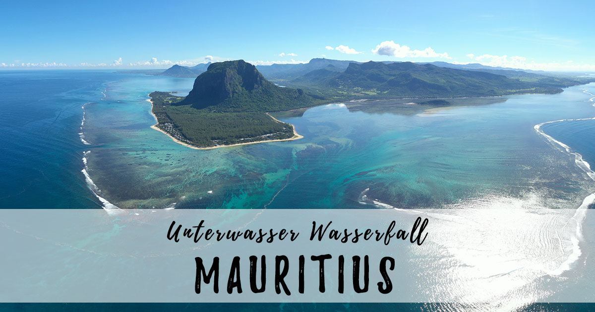 The underwater waterfall off the coast of Mauritius