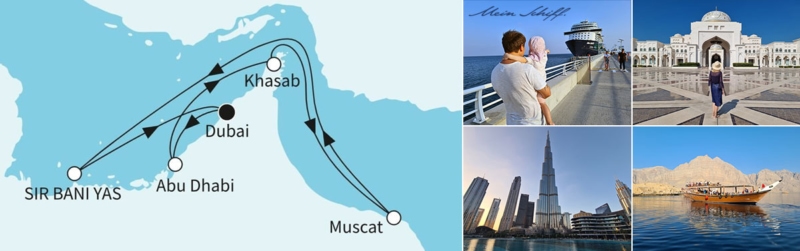 Kreuzfahrt mit Mein Schiff 6 – Dubai bis Oman (Orient)